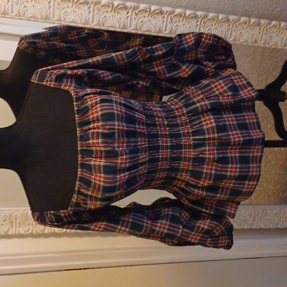 Infinity Raine | Tops | Nwt Infinity Raine Off The Shoulder Plaid ...